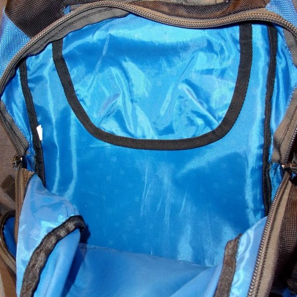 Bags | Ful Travel 16x23 Large Black Blue Book Travel Daypack Backpack ...